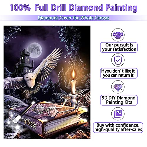 Diamond Painting Kits, DIY 5D Full Drill Art Perfect for Relaxation and Home Wall Decor (Halloween, 12x16inch)