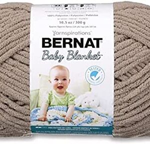 Bernat Baby Blanket BB Baby Sand Yarn - 1 Pack of 10.5oz/300g - Polyester - #6 Super Bulky - 220 Yards - Knitting/Crochet