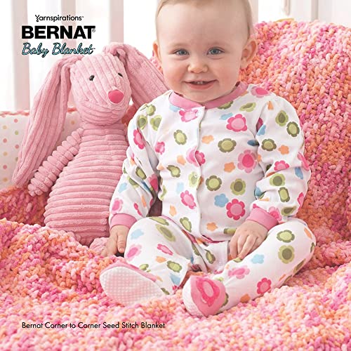 Bernat Baby Blanket BB Baby Sand Yarn - 1 Pack of 10.5oz/300g - Polyester - #6 Super Bulky - 220 Yards - Knitting/Crochet