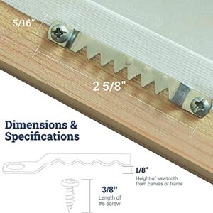 10 Pack - Large Sawtooth Hangers with Screws - Canvas Hanger - Sawtooth Hanger