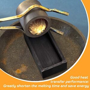 2 Pieces Graphite Ingot Mould Crucible Mould for Casting Gold Silver Metal Aluminum Copper Brass Melting Refining (4 x 2 x 1 Inch)