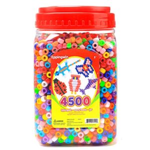 2.5 lb wholesale large pony beads (6×9 mm) bucket, easy storage pony beads bulk, over 4500 pony beads for jewelry making, beads for crafts