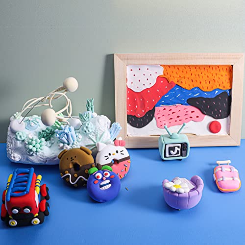 Modeling Clay Kit - 50 Colors Air Dry Ultra Light Magic Clay, Safe and Nontoxic, Great Gift for Kids Age 3-12 Year Old