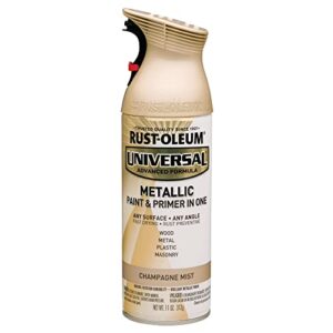 rust-oleum 261415 universal all surface metallic mist spray paint, 11 oz, champagne mist