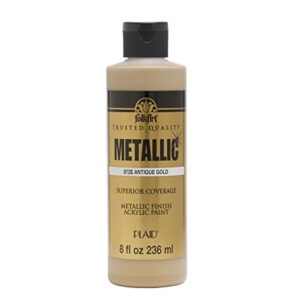 folkart paint, 8 oz, metallic antique gold