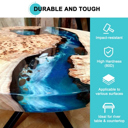 JDiction Epoxy Resin Clear High Gloss Epoxy Resin Deep Pour 1 Gallon Art Resin for Jewelry Casting, Table Top, Wood and Mold Crafts