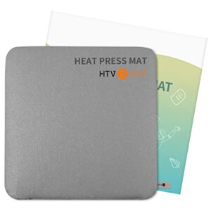 htvront heat press mat for cricut: heat press pad 11.5″x11.5″ for craft vinyl ironing insulation transfer, double sides applicable heat mat for heat press machines