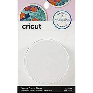 cricut coaster blanks, ceramic infusible ink, white