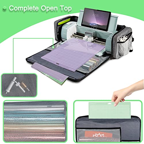 IMAGINING Carrying Case Bag Compatible with Cricut Maker, Maker 3, Explore Air 2, Explore 3, Large Opening Cricut Storage for Cricut Accessories