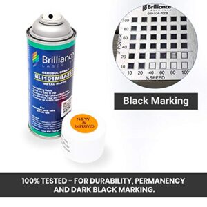 12 Oz - BLI101 - Aerosol Black Laser Ink for Metals Marking - CO2 Laser - Fiber Laser - YAG, Durable, Permanent, High Contrast, Brilliance Laser Inks