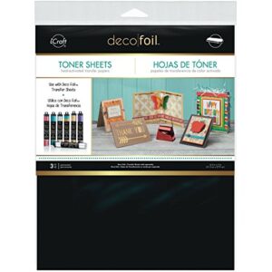 icraft 3377 deco foil toner sheets, 8.5 inches x 11 inches, black