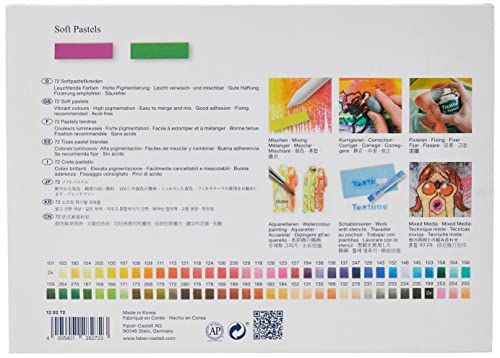 Faber-Castel FC128272 Creative Studio Soft Pastel Crayons (72 Pack), Assorted