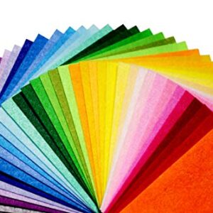 42PCS Colored Felt Fabric Sheets, 6 x 6 inches Macdori Craft Felt Squares for DIY Craft and Sewing Projects