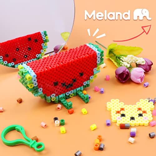 Meland Fuse Beads Kit - 11,000 pcs 36 Colors Fuse Beads Craft Set for Kids- 5MM Fuse Beads Set Including 5 Pegboards, Ironing Paper & Chain Accessories Iron Beads Christmas Birthday Gift