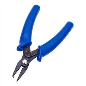 beadthoven split ring opening pliers tweezers opener tools jewelry making tools jump ring jewelry pliers for opening split ring or key chain gunmetal color 140mm