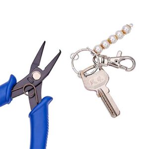 Beadthoven Split Ring Opening Pliers Tweezers Opener Tools Jewelry Making Tools Jump Ring Jewelry Pliers for Opening Split Ring or Key Chain Gunmetal Color 140mm