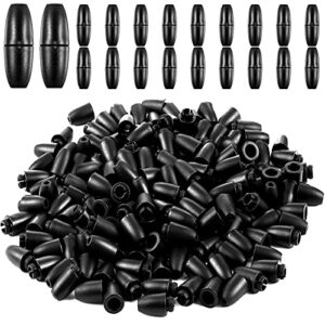 100 pieces clasp bead barrel connectors breakaway safety clasp plastic breakaway clasps safety breakaway clasps for necklace bracelet jewelry (black)