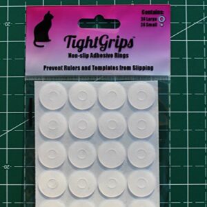 TightGrips Non-Slip Grips for Quilt Templates - 48 Pieces Total - 24 Large & 24 Small