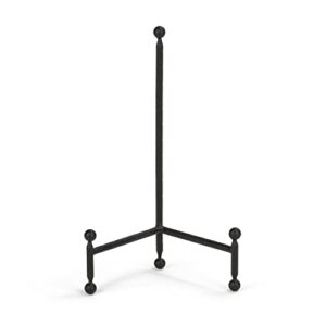 tripar 12 inch modern black tripod easel for pictures, artwork, cookbooks, platters, & plates – book holder display easel