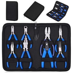 jewelry pliers, shynek 8pcs jewelry making pliers tools micro jewelry pliers set jewelry making kit for jewelry making supplies