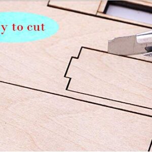 5PCS Basswood Sheets 1/16 ×12×8 Inch,Unfinished Plywood Craft Basswood Sheet for Cricut Maker