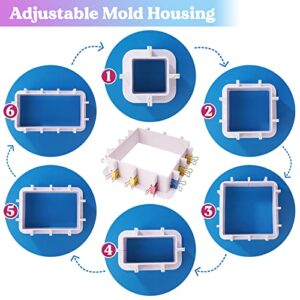 LET'S RESIN Adjustable Mold Housing for Silicone Molds Making, Mold Master for Mold Making Silicone Rubber, Plastic Housing Frame for DIY Resin Molds, Candle Molds, Soap Molds Making