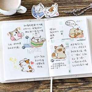 Small Size Scrapbook Stickers, 45pcs Doraking Boxed DIY Decoration Super Cute Cats Stickers for Laptop Planners Scrapbook Suitcase Diary Notebooks Album(Sweet Cats, 45pcs/ Box)