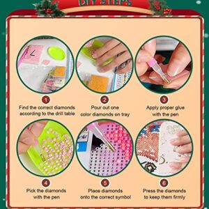 Christmas Diamond Painting Kits,Snowman Diamond Art Kit for Adults Full Round Drill,Paint with Diamond for Gift,Wall Decor