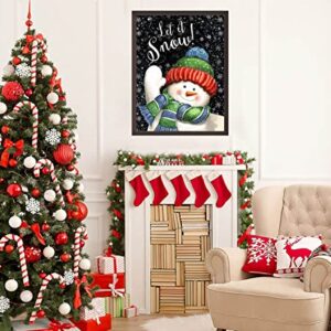 Christmas Diamond Painting Kits,Snowman Diamond Art Kit for Adults Full Round Drill,Paint with Diamond for Gift,Wall Decor