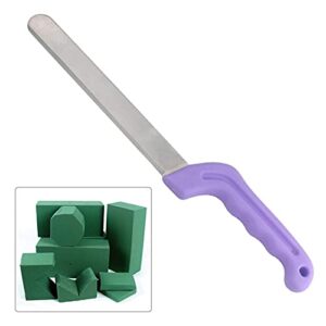 tinsow floral foam knife florist professional cutting knife for flower foam block, cake, fruit, utility knife for floral foam block bricks (light purple)