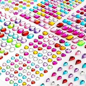 gem stickers 1200+ self adhesive jewel for crafts sparkly flatback rhinestone stickers crystal sticker for kids diy