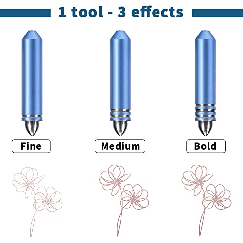 Foil Transfer Kit for Cricut Explore Air 2/Explore Air 3, 3 in 1 Foil Transfer Tool Housing and Blades for Cricut Maker/Maker 3, Including Fine, Medium and Bold Blades and Housing