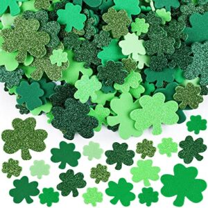 fovths 400 pieces st. patrick’s day foam stickers, glitter irish clover stickers self adhesive shamrock craft decorative stickers for st. patrick’s day party st. patrick’s day diy crafts decorations