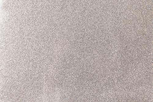 Cricut Glitter Iron On Vinyl Sheets, 12" x 19", DIY Supplies, HTV Rolls - Silver