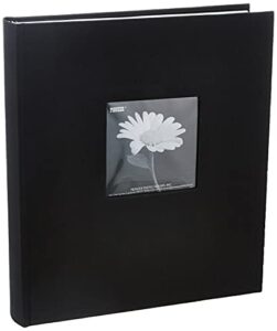 fabric frame cover photo album 200 pockets hold 5×7 photos, deep black