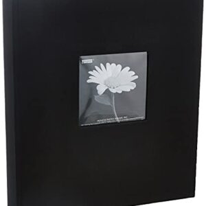 Fabric Frame Cover Photo Album 200 Pockets Hold 5x7 Photos, Deep Black