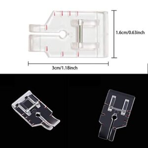 1/4 inch Presser Foot Quilting Patchwork Foot with Edge Guide, 1/4 Inch Clear View Quilting Presser Foot, Fit for Singer Brother Babylock Janome Simplicity Low Shank Sewing Machine（2pcs）