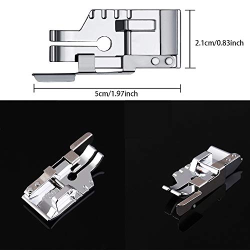 1/4 inch Presser Foot Quilting Patchwork Foot with Edge Guide, 1/4 Inch Clear View Quilting Presser Foot, Fit for Singer Brother Babylock Janome Simplicity Low Shank Sewing Machine（2pcs）