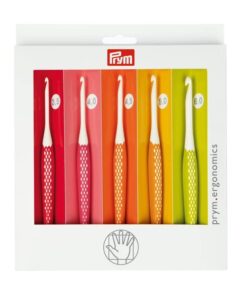 prym crochet hook for wool ergonomics 3.50-6.00 mm x 1 set, multi, one size