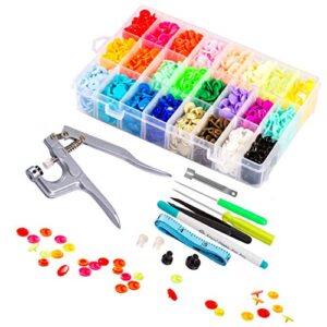 lynda snaps and snap pliers set, 360 sets t5 plastic buttons for sewing and crafting