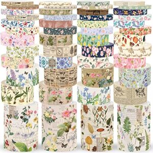 slapaflife 48 rolls vintage washi tape set, decorative adhesive tape for bullet journals,washi tape for journaling,art craft,scrapbooking supplies,junk journal.