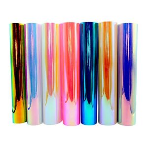 teckwrap holographic opal craft vinyl 12″ x 12″ 7 sheets/pack for craft cutters,sign plotters