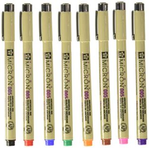 sakura pigma micron 005 8 color set water based pigment for illustration