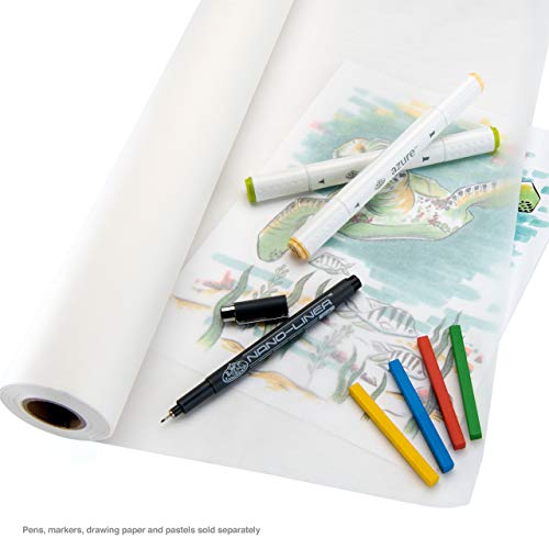 Bee Paper White Sketch and Trace Roll, 24-Inch by 50-Yards