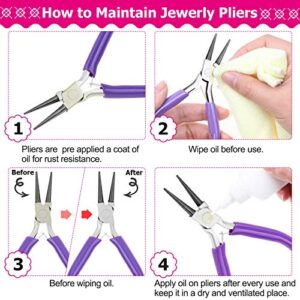 Jump Rings and Jewelry Pliers for Jewelry Making, Cridoz Jewelry Repair Kit with 1520Pcs Silver Jump Rings and 3Pcs Jewelry Pliers for Earrings, Necklaces, Rings, Bracelets and Jewelry Making Supplies