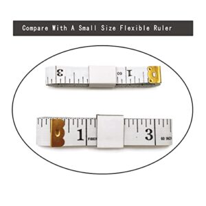 3 Pack Double Scale Soft Measuring Tape for Body Sewing Tailor Cloth Flexible Ruler, Fabric Craft Tape Measure & Medical Body Measurement 60 inch/150cm,White