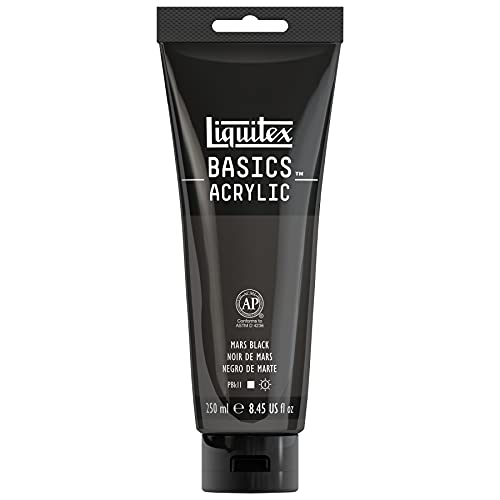 Liquitex BASICS Acrylic Paint, 250ml (8.5-oz) Tube, Mars Black