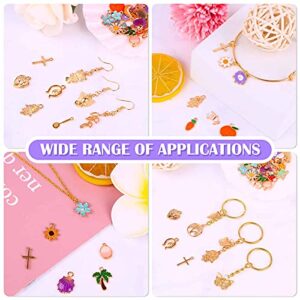 300Pcs Charms for Jewelry Making, Wholesale Bulk Assorted Gold-Plated Enamel Charms Earring Charms for DIY Necklace Bracelet Jewelry Making and Crafting