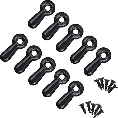 Picture Frame Hardware Backing Clips, 100 Pieces Photo Frame Turn Button Fasteners with 100 Pieces Screws Picture Framing Parts for Hanging Posters Drawing Crafts, Black