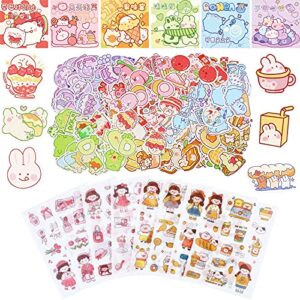 652 pieces korean cute kawaii washi cartoon stickers cartoon little girls stickers set lovely kid sticker small size scrapbook decal photo planner dairy sticker for notebook diy(cute style)